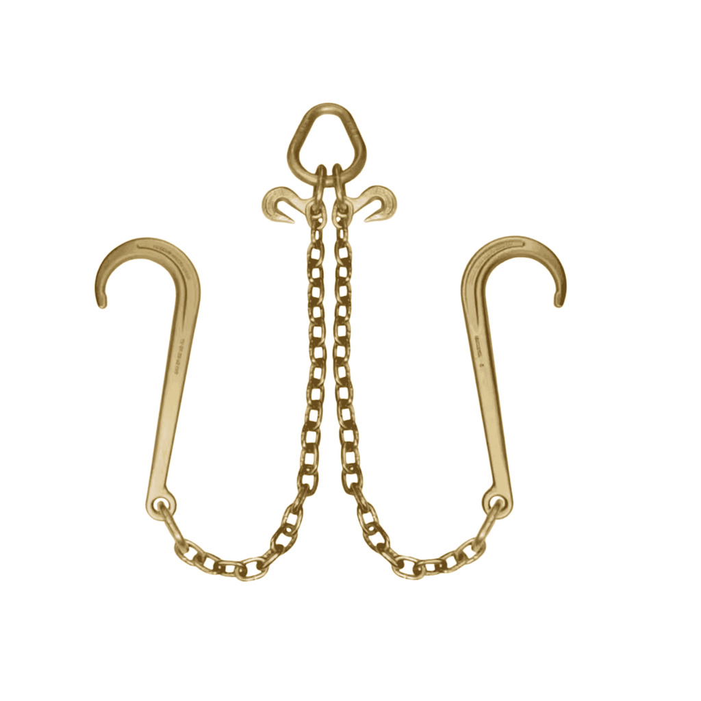 Towing Chain Bridle with 15" J Hooks | Grade 70 | 4,700 lb WLL – Tie ...